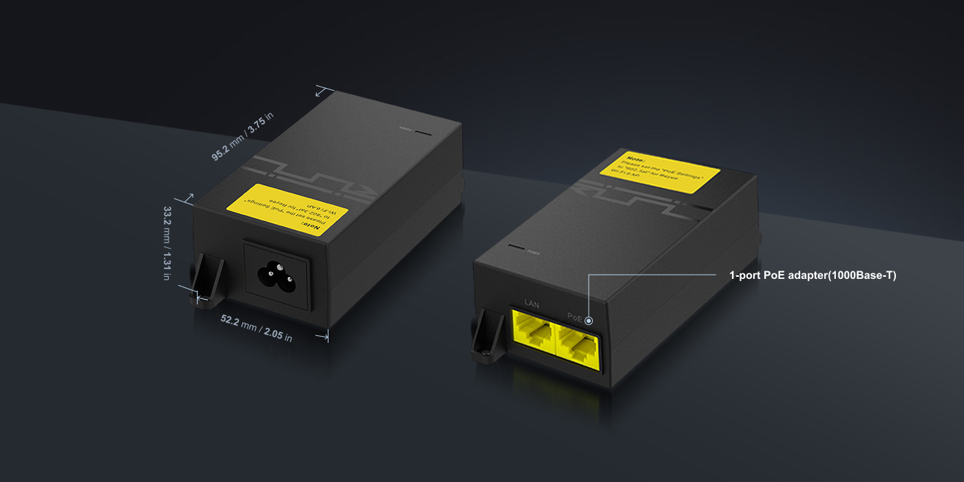 Nguồn PoE RG-POE-AT30, PoE Injector 1 cổng(1000Base-T, 52 V, 31,2 W)